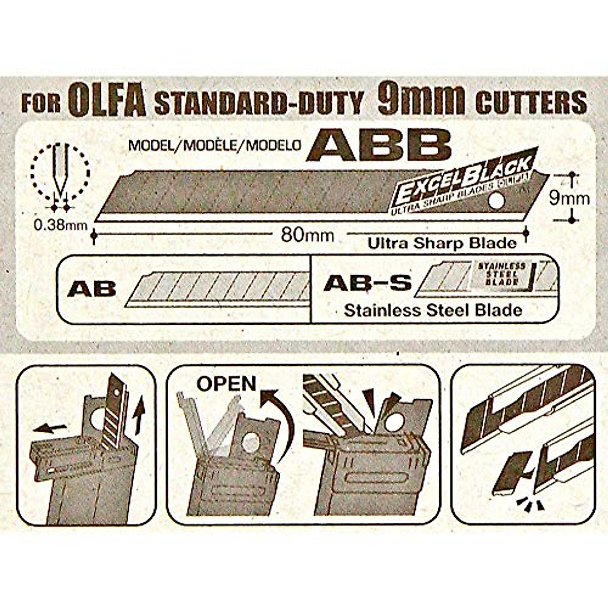 Olfa ARABB-10B, Set of 10 Pieces