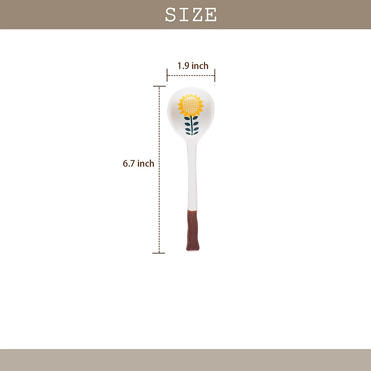 FYUEROPA Ceramic Soup Spoons Set Asian Spoons Chinese Japanese Tablespoon for Ramen Pho Wonton Dumplings Miso - Set of 4