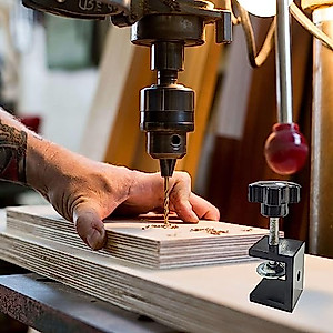 4pcs Heavy Duty C-Clamp, Wood Clamps, Stainless Steel Right Angle Clamps Universal Bracket for Welding Carpenter Building Household Mount (Black)