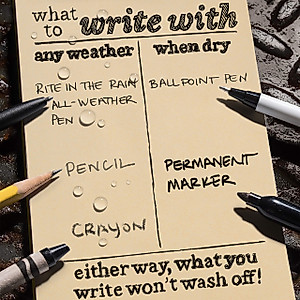 Rite in the Rain 2024 Dated Weekly Loose Leaf Calendar Set, 5” x 7”, Tan Sheets, 365 Days (No. PL2024W)