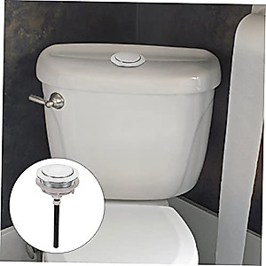 DOITOOL Toilet Button Old Fashioned Kit Water Tank Push Button Toilet Water Valve Button Single Toilet Water Tank Button Single Toilet Button Single Push Button Silver To Pump Water Abs