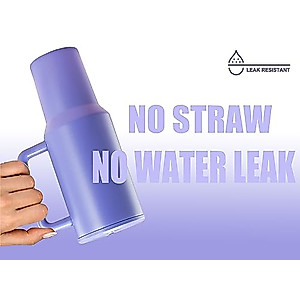 YOUEXPERT 40 oz Tumbler with Handle and Straw Lid，100% leak proof Stainless Steel Tumbler with Lid and Straw Travel Tumblers, Car Mug Outdoor Sports Travel Cup Gift 40oz Tumblers - black