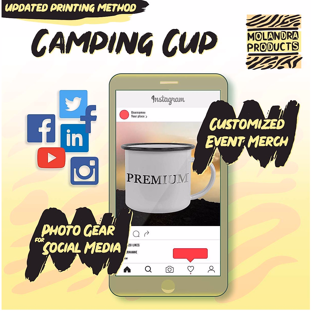 got zinced? - 12oz Camping Mug Stainless Steel, Black