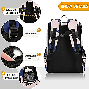 JULYTO Camouflage School Backpack for Teens Student,Reflective Stripes Laptop Backpacks 16 Inch, Lightweight Bookbag Casual Daypack Travel Bag