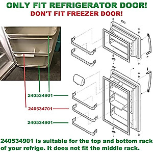 [UPGRADE] 2PCS 240534901 Refrigerator Door Shelf Bar Rail, Fit for frigidaire kenmore, Replace 948954, AP3214630, PS734935, EAP734935 Door Shelf Retainer Bar