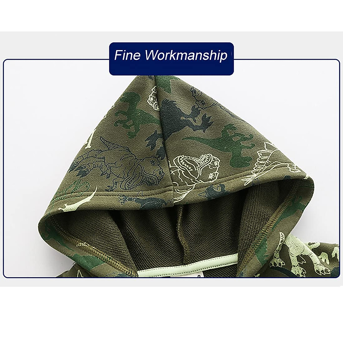 NautySaurs Boys Zip-up Dinosaur Hoodies Toddler Light Jackets Zipper Sweatshirt (C-Green, 5T)