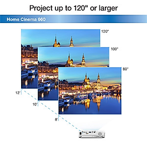 Epson Home Cinema 660 3,300 lumens color brightness (color light output) 3,300 lumens white brightness (white light output) HDMI 3LCD projector