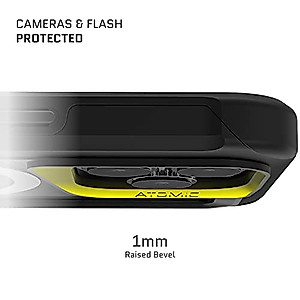 Ghostek ATOMIC Slim MagSafe iPhone 14 Pro Max Case - Military Grade Aluminum Bumper, Clear Back Cover (6.7-inch, Black)