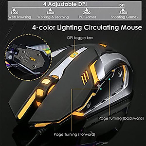 Keyboard and Mouse,Gaming Keyboard and Mouse,Light up Mouse and Keyboard Combo,Wired Keyboard and Mouse combo,Computer Keyboard and Mouse, Orange Backlit Keyboard LED keyboard and mouse for Xbox PS4