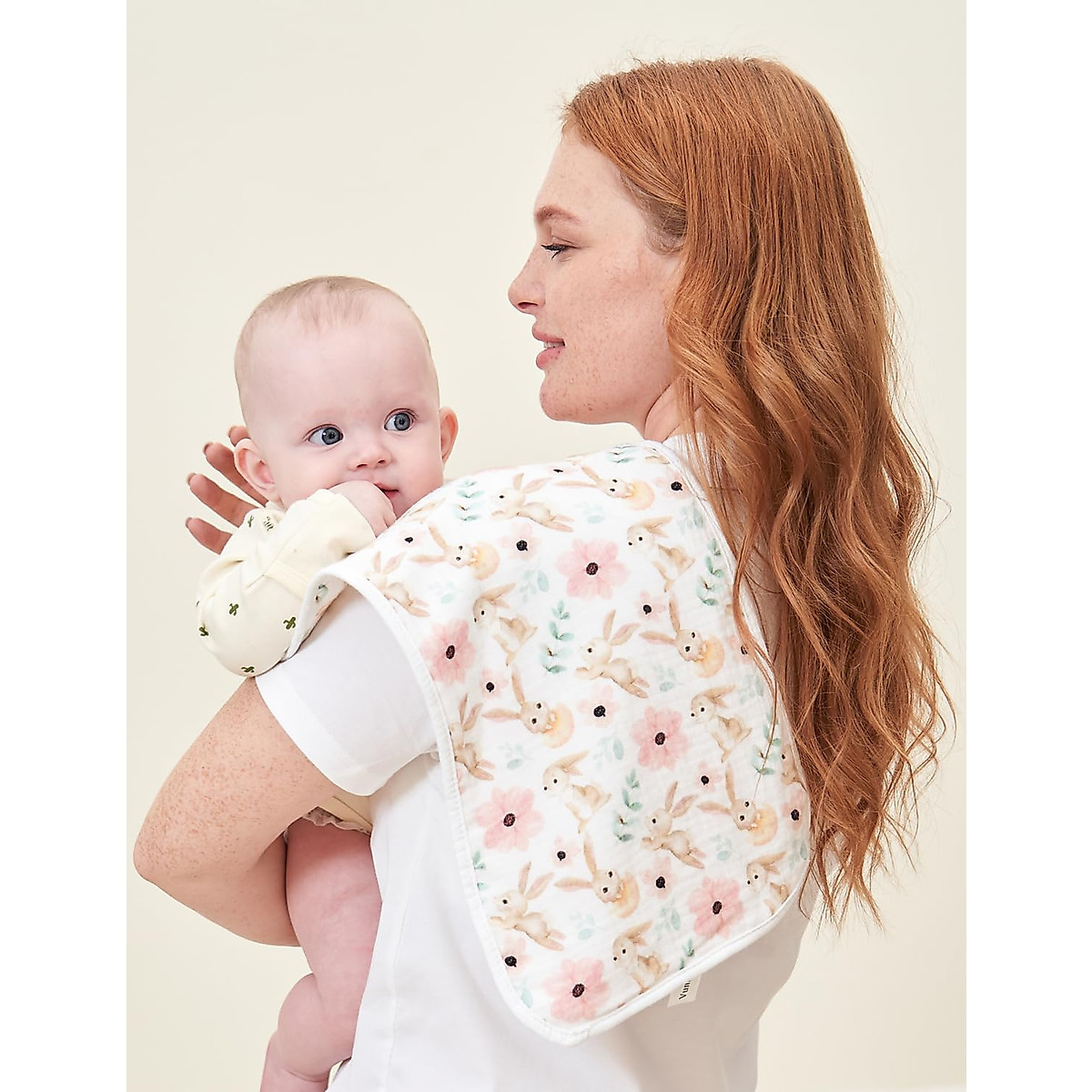 vuminbox 5-Packs Muslin Burp Cloths 100% Cotton Muslin Large Super Soft Absorbent Stylish Baby Burp Cloths for Boys and Girls