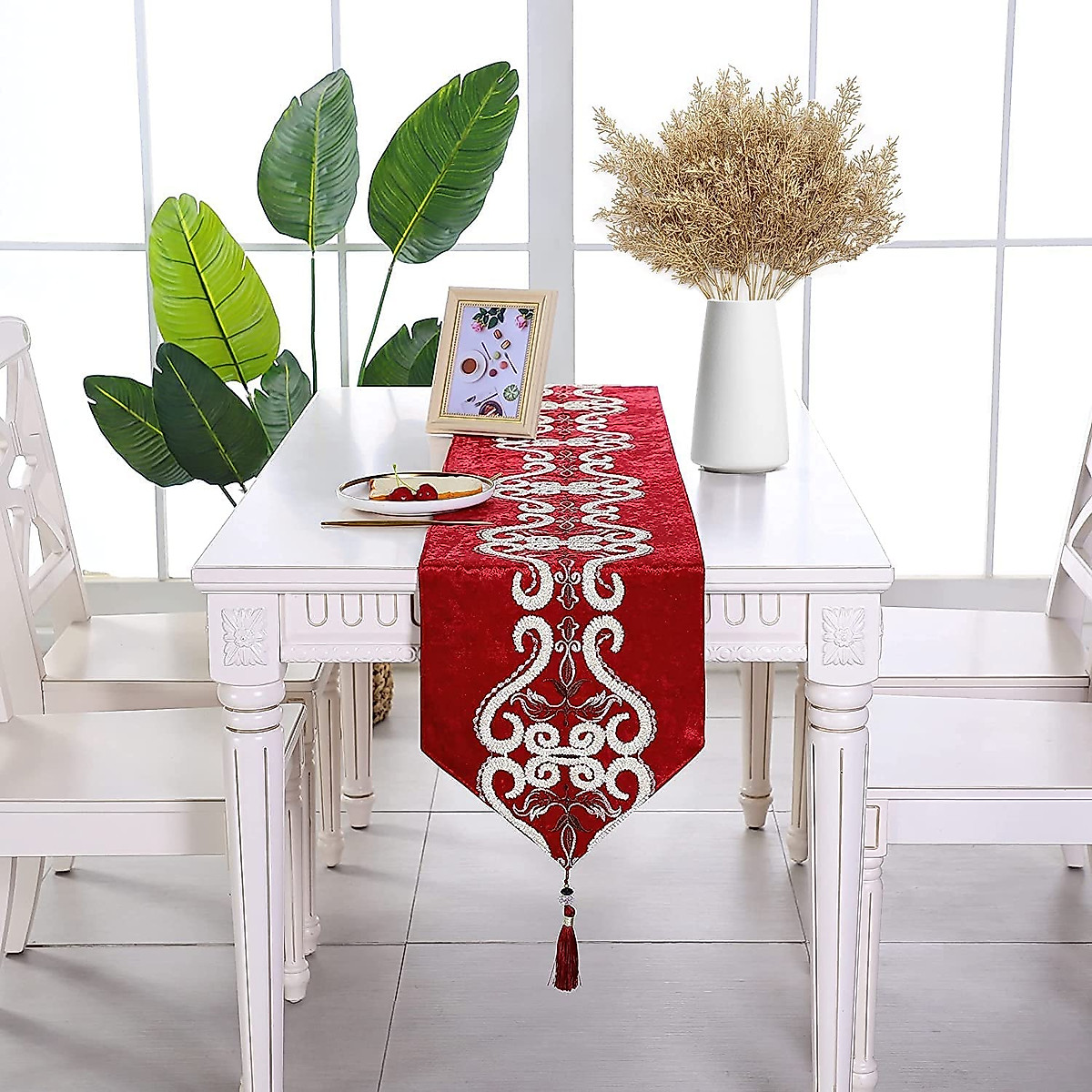 Gold Antlers Grass Artificial Plants Christmas Decoration, Faux Golden Twig Branches Plastic Fake Branch Plant for Xmas Party Home Garden Indoor Outdoor Wedding Table Centerpiece DIY Decor - 3 Pack