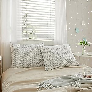 Dearfoams Bed Pillows - Standard/Queen Size - Set of 2 - Charcoal Infused Bed Pillow with Soft Knit Cover for Back, Side and Stomach Sleepers