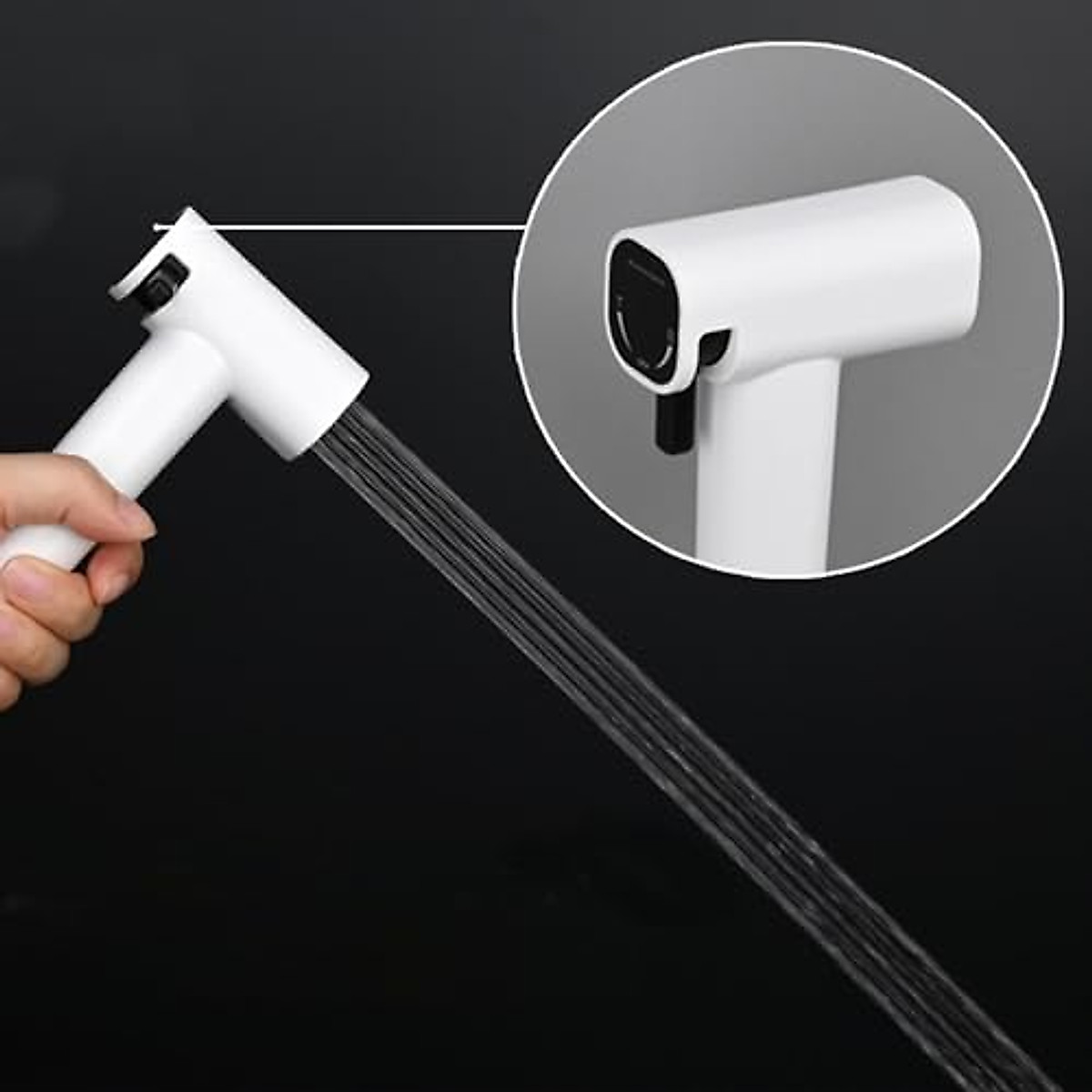SWHC Handheld Bidet Sprayer for Toilet, Jet Spray for Toilet, Baby Cloth Diaper Sprayer with Hot and Cold Mixing Valve, Muslim Shower, Toilet Bidet Sprayer, Hand Held Bidet Toilet Faucet