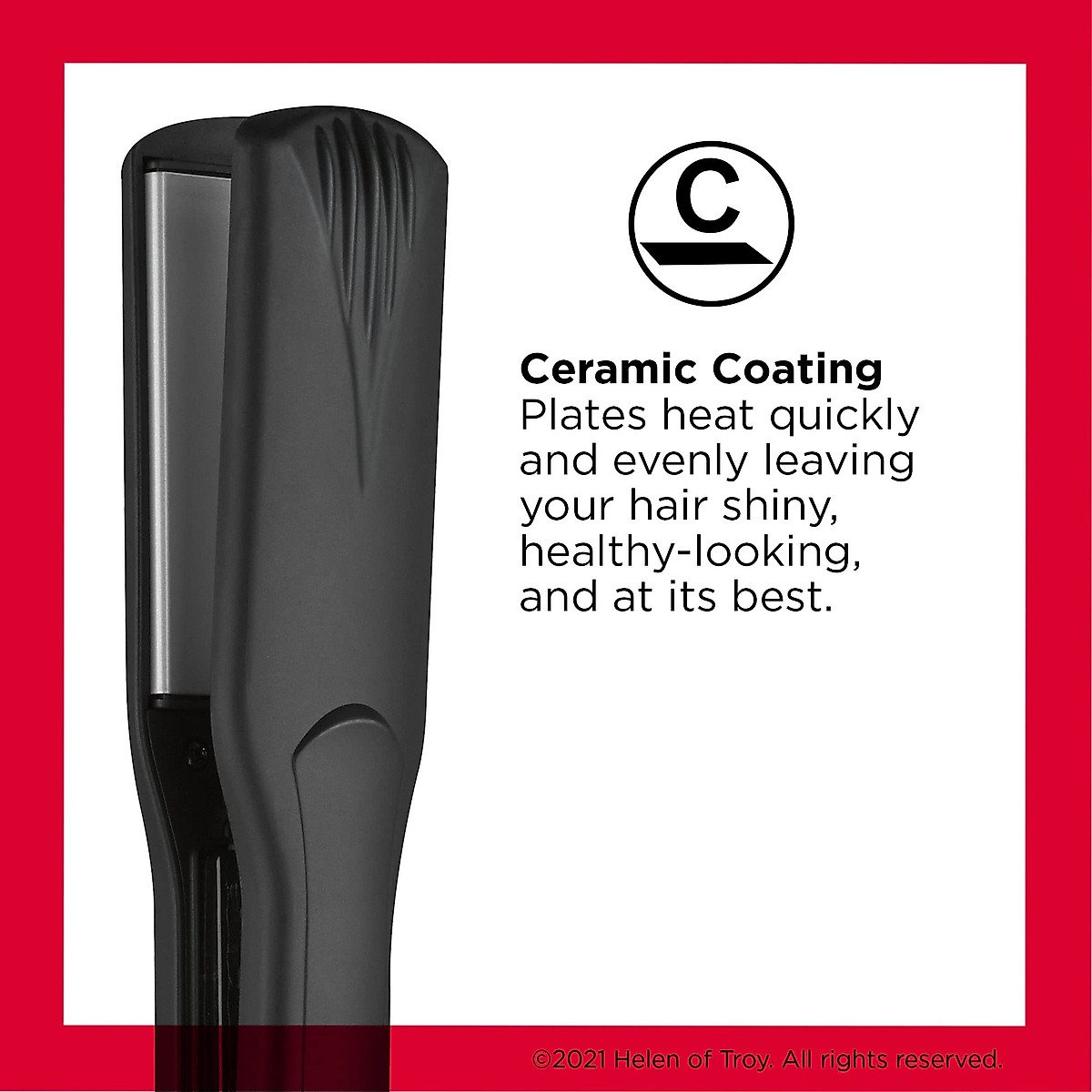 Revlon Smooth and Straight Ceramic Flat Iron | Fast Results, Smooth Styles,1.5 Inch (Pack of 1)