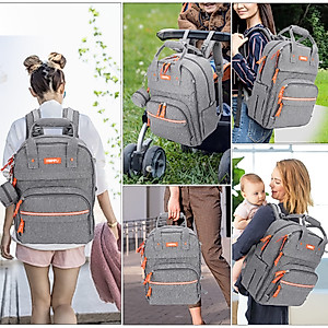 Homfu Diaper Bag Backpack Mommy Hospital Baby Bags for Girls Boys Multifunction Large Laptop Travel Backpack Mom Dad Diaper Bag with Changing Pad Waterproof Fashion Maternity Baby Diaper Bag Tote