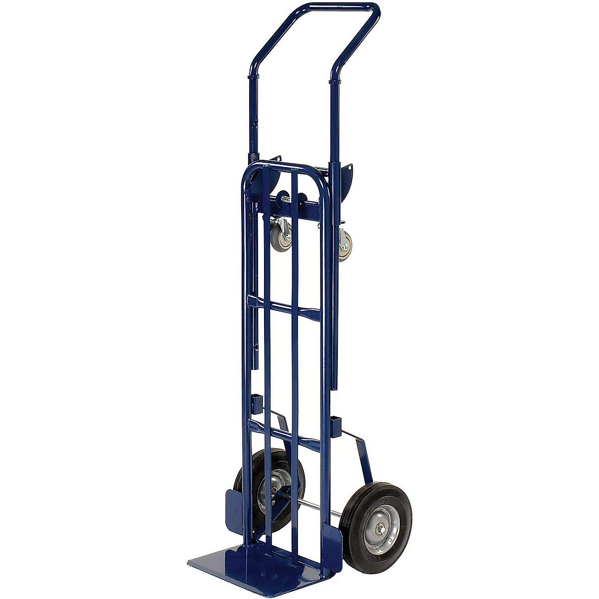 Global Industrial Steel 2-in-1 Convertible Hand Truck with Semi-Pneumatic Wheels