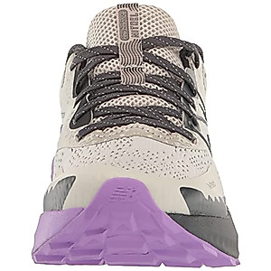 New Balance Women's DynaSoft Nitrel V5 Trail Running Shoe, Timberwolf/Phantom/Electric Purple, 8 Wide