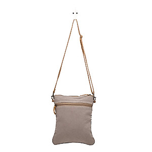 Myra Bag Runner Upcycled Canvas & Cowhide Crossbody Bag S-1452