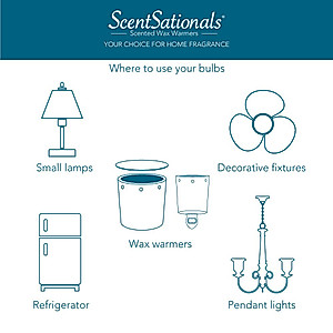 Scentsationals 20 Watt Wax Warmer Light Bulb - 20 Watt Light Bulbs for Wax Warmers, Wax Warmer Light Bulb Replacement - Style G30 Bulbs for Full Size Wax Warmers - Pack of 12 Wax Warmer Bulbs, Clear