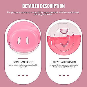 balacoo Pet Hamster Carrier Cage Portable Hamster Cage Mouse Carrier for African Miniature Rabbit Chinchilla Squirrel Pink