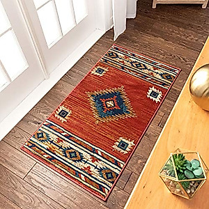 Well Woven Tulsa Lea Crimson Traditional Southwestern Tribal 2x4 (2'3" x 3'11") Area Rug