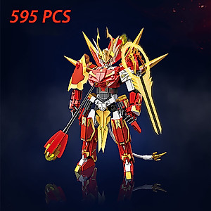 Xering 2023 Model Bionic Mecha Warrior Bionic Mask Warrior Bionic Character Puzzle Assembly Brick Compatible Toy Building Kit (No Color Box) (4)