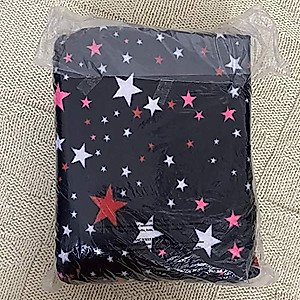 Victoria's Secret Victoria's Secret Blanket Fashion Show Sherpa Black Stars Print Large, Purple