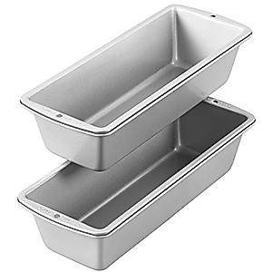 Wilton Recipe Right Non-Stick Long Loaf Pans - Long Baking Pans for Homemade Bread and Sandwiches, Bake More Bread to Share with This 2-Piece Set, Steel, 12 x 4.5-Inch