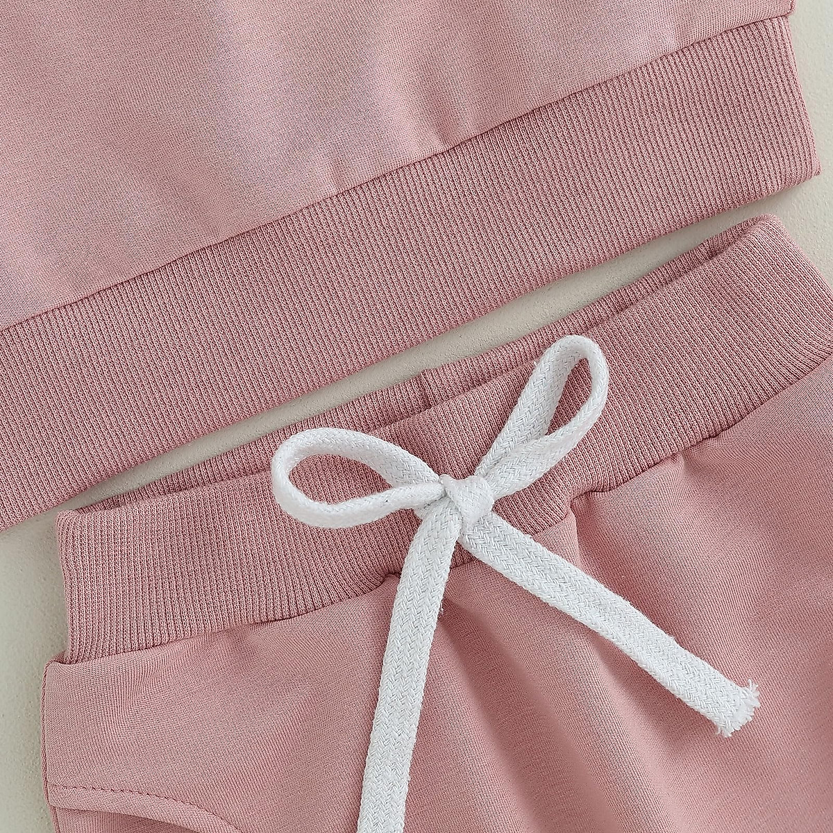 Engofs Toddler Baby Girl Fall Winter Clothes Outfits Long Sleeve Letter Print Sweatshirt Tops Pants Set Pink 0-6 Months