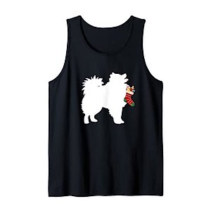 American Eskimo Christmas Stocking Stuffer Dog Tank Top