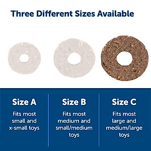 PetSafe® Natural Rawhide Treat Ring Refills, Size C, Peanut Butter Flavor, Replacement Treats Busy Buddy Treat Ring Holding Toys