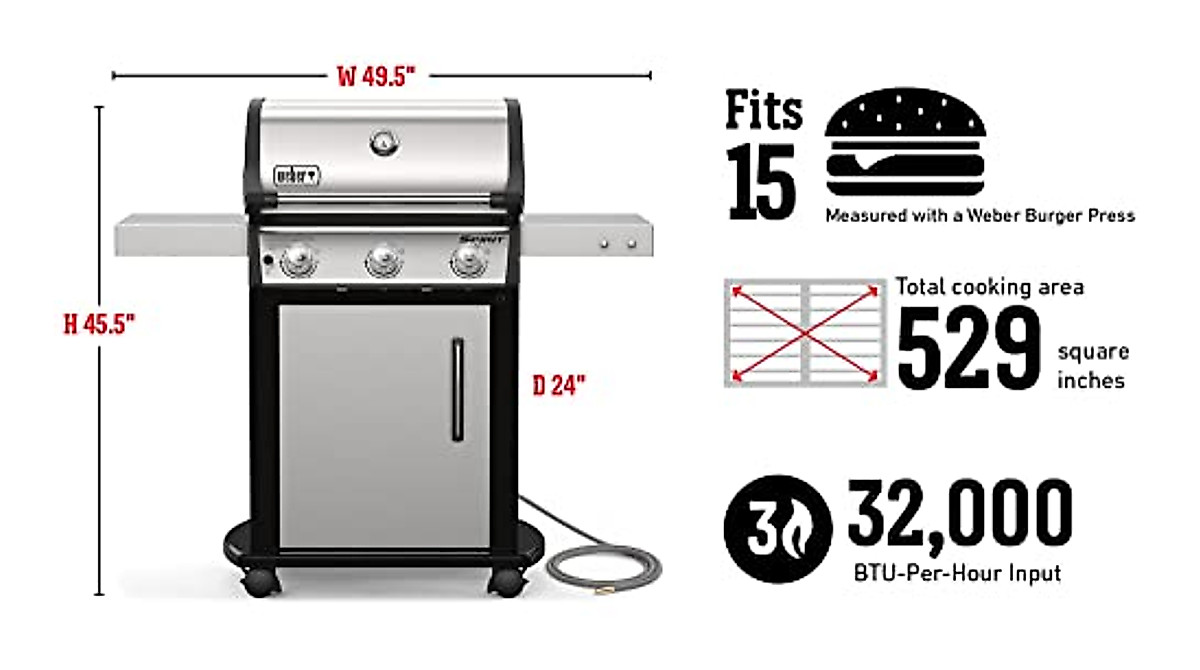 Weber Spirit S-315 NG Gas Grill, Stainless Steel — 🛍️ The Retail Market