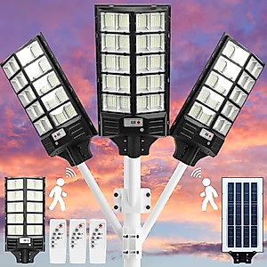 LINASHI Waterproof Solar Street Lights, 3.2V 12AH Solar Coverage Garden Lights, Outdoor Lights, Large Capacity Battery Solar Street Lights Black