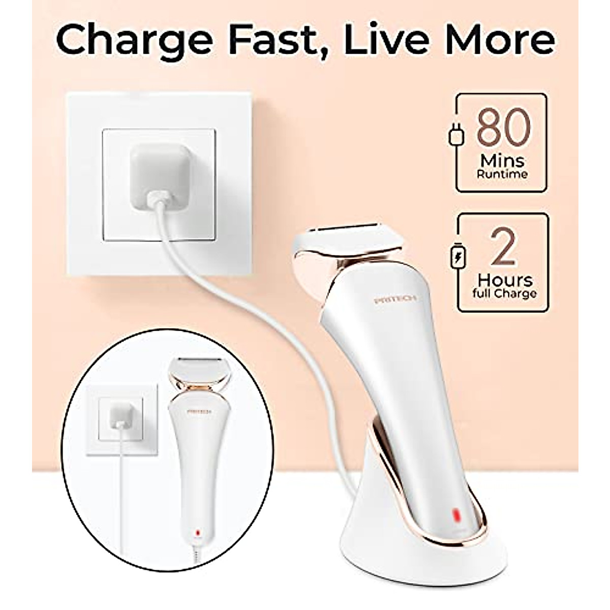 Electric Shaver for Women,Ladies Shaver,Lady Razor for Legs,Arm,Underarm,Bikini,USB Rechargeable Razor Wet&Dry Cordless for Woman by PRITECH