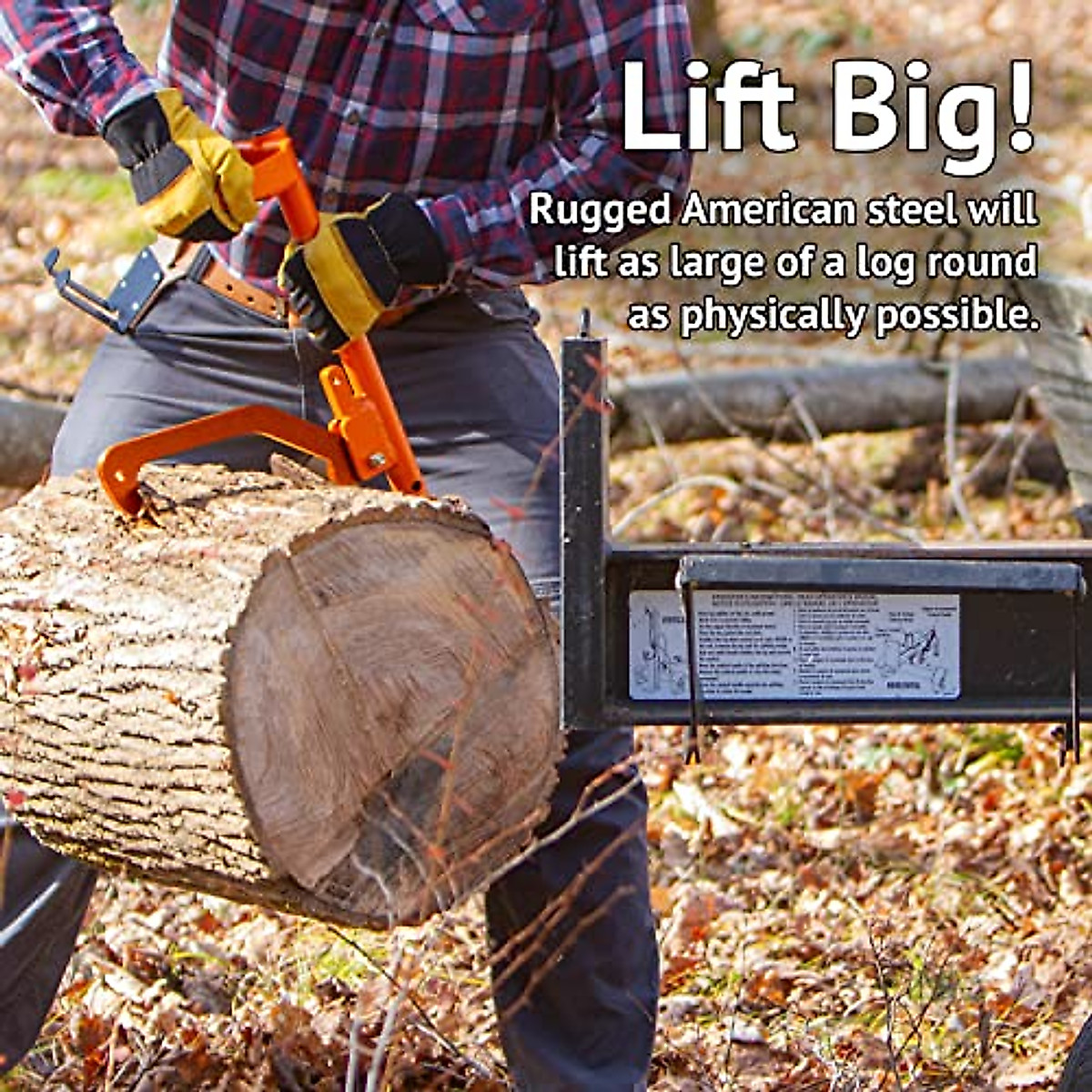 LogOX Hauler Ergonomic Log Hauler Firewood Harvesting Hand Tool, 21” Cant Hook Log Roller, and Carrier (Patented and Made in USA)