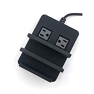 Power Hub Plus Charging Station - Charge Up to 7 Devices Using Only One Wall Outlet | Black Silicone Won't Scratch Device | Attractive Dependable Table Charging | No Set of Short Cords