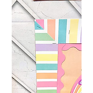 Teacher Created Resources Pastel Pop Stripes Straight Rolled Border Trim - 50ft - Decorate Bulletin Boards, Walls, Desks, Windows, Doors, Lockers, Schools, Classrooms, Homeschool & Offices