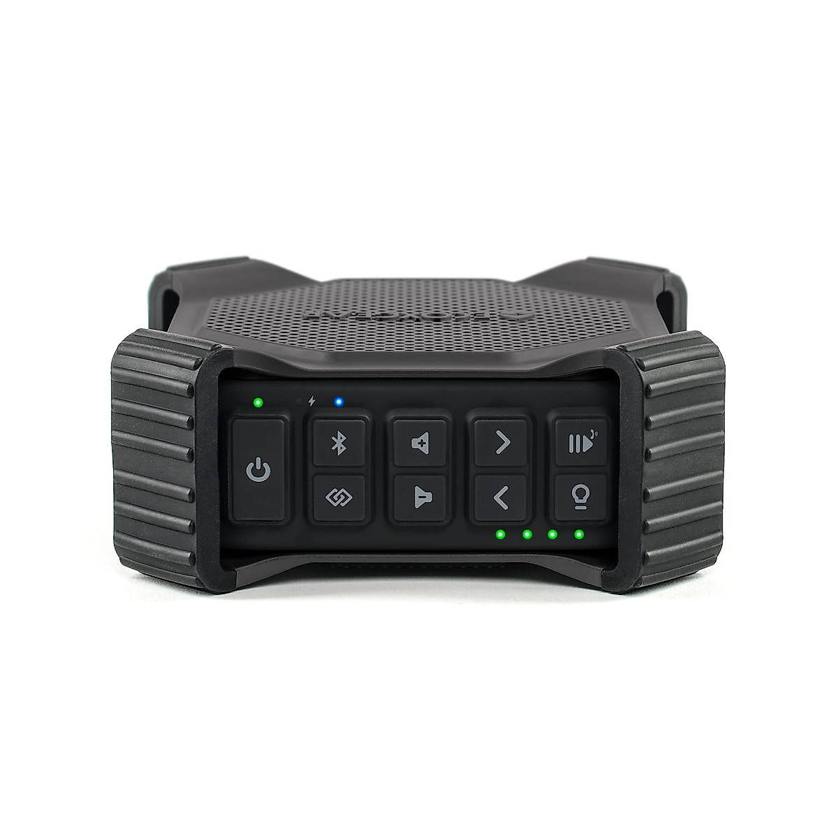 ECOXGEAR EcoEdge Plus GDI-EXEGPL410 Rugged Waterproof Floating Portable Bluetooth Wireless 20 Watt Smart Speaker with Bottle Opener and LED Party Lights (Gray)