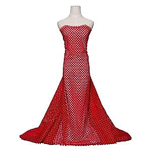 KAJURUI African Lace Fabric Water Soluble Nigerian Guipure Cord Fabric 5 Yards for Wedding Dress Sewing