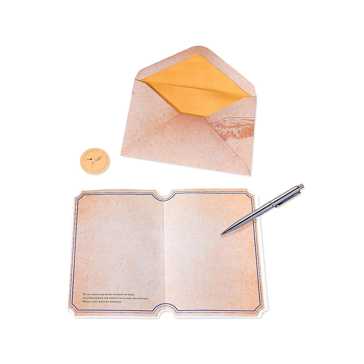 Papyrus Harry Potter Blank Card (Hogwarts Patch)