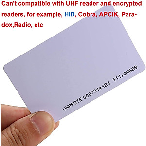 UHPPOTE Contactless 125kHz RFID Proximity Smart Card 0.8mm Thick for Access Control System & Time Attandance (Read only, Pack of 100)