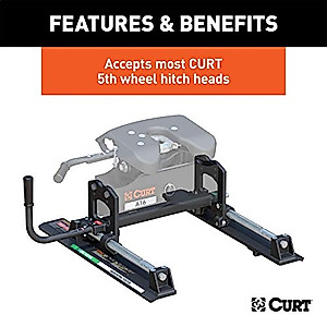 CURT 16560 R16 5th Wheel Roller for Short Bed Trucks, 16,000 lbs
