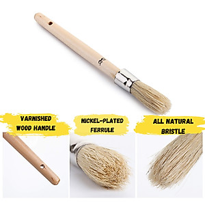 Mr. Pen- Chalk Paint Brush, 0.7 Inch, Wax Brush, Round Paint Brush, Wax Brush, Chalk Paint Brushes for Furniture, Chalk Paint Brushes, Wax Brush Chalk Paint, Furniture Paint Brush, Chalk Brush