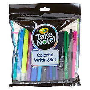 Crayola Take Note Colorful Writing Set, At Home Crafts for Kids, Bullet Journal Supplies, 19 Pieces
