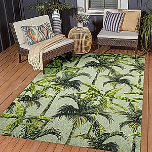 Dalyn Rugs Indoor/Outdoor Tropics TC10 Green Washable 8' x 10' Rug