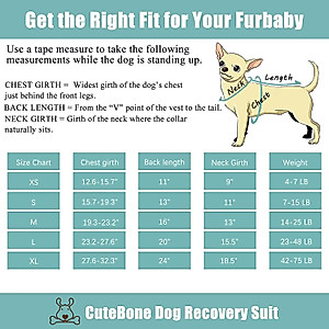 CuteBone Dog Surgery Recovery Suit Cat Surgical Onesie Female Body Suits Male Prevent Pet from Licking Wounds SSF05XL