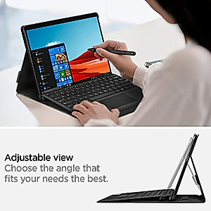 Spigen Stand Folio Designed for Surface Pro X Case with Pen Holder (2021/2020/2019) - Black