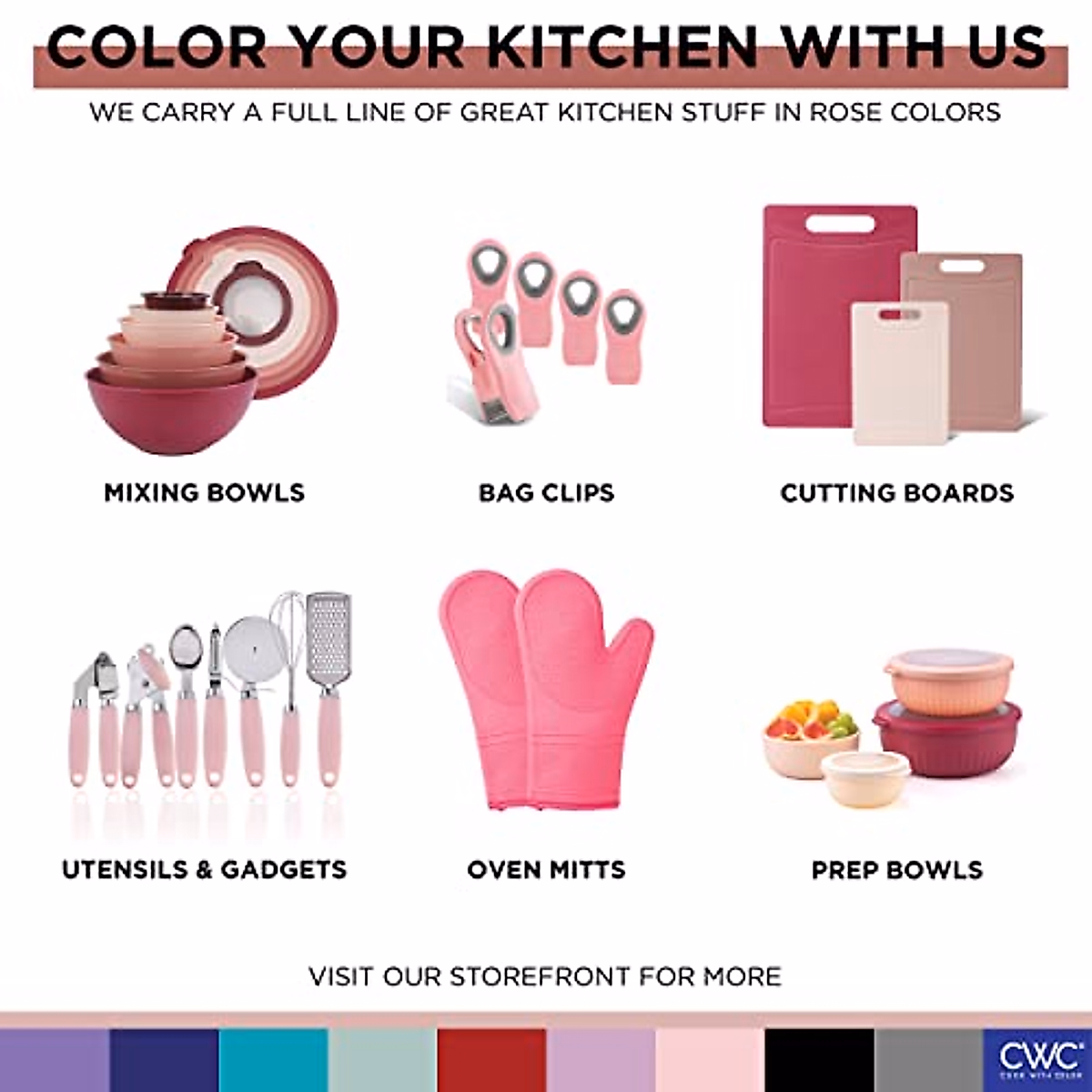 COOK WITH COLOR Silicone Oven Mitts- Heat Resistant Gloves with Soft Quilted Lining Oven Mitt Pot Holders for Cooking and BBQ, Pink, Oven Mitt