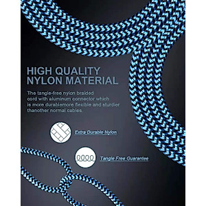 [3ft/4-Pack]iPhone Charger, Nylon Braided USB A to Lightning Cable, Apple Fast Charging Cords Compatible with iPhone 14/14 Pro Max/13/13 Pro/13 Mini/12/12 Mini/11/11 Pro/11 Pro Max/8 Plus/8/7 Plus/XR