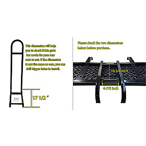 10L0L Universal Golf Cart Rear Seat Safety Grab Bar and Golf Cart Trailer Hitch with Safety Triangles Red Directive Design Fits Club Car, EZGO, Yamaha